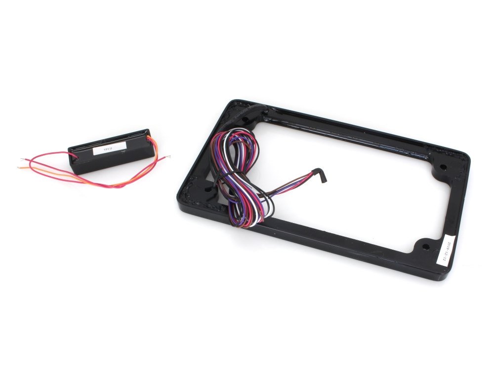 CD Flat License Plate Frame with LED All-in-One signals. – Bobber Daves ...