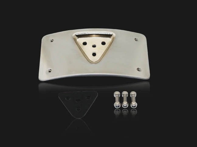 Curved Radius Laydown Number Plate Backing - CHROME – Bobber Daves ...